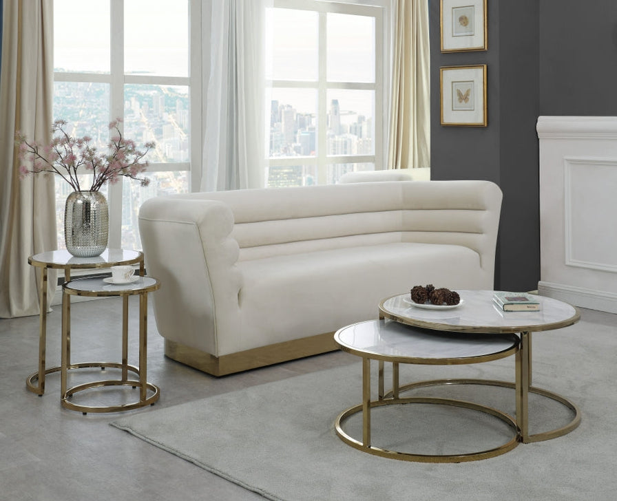 Glam marble nesting 2pc Coffee Table Set — CLEGLAM