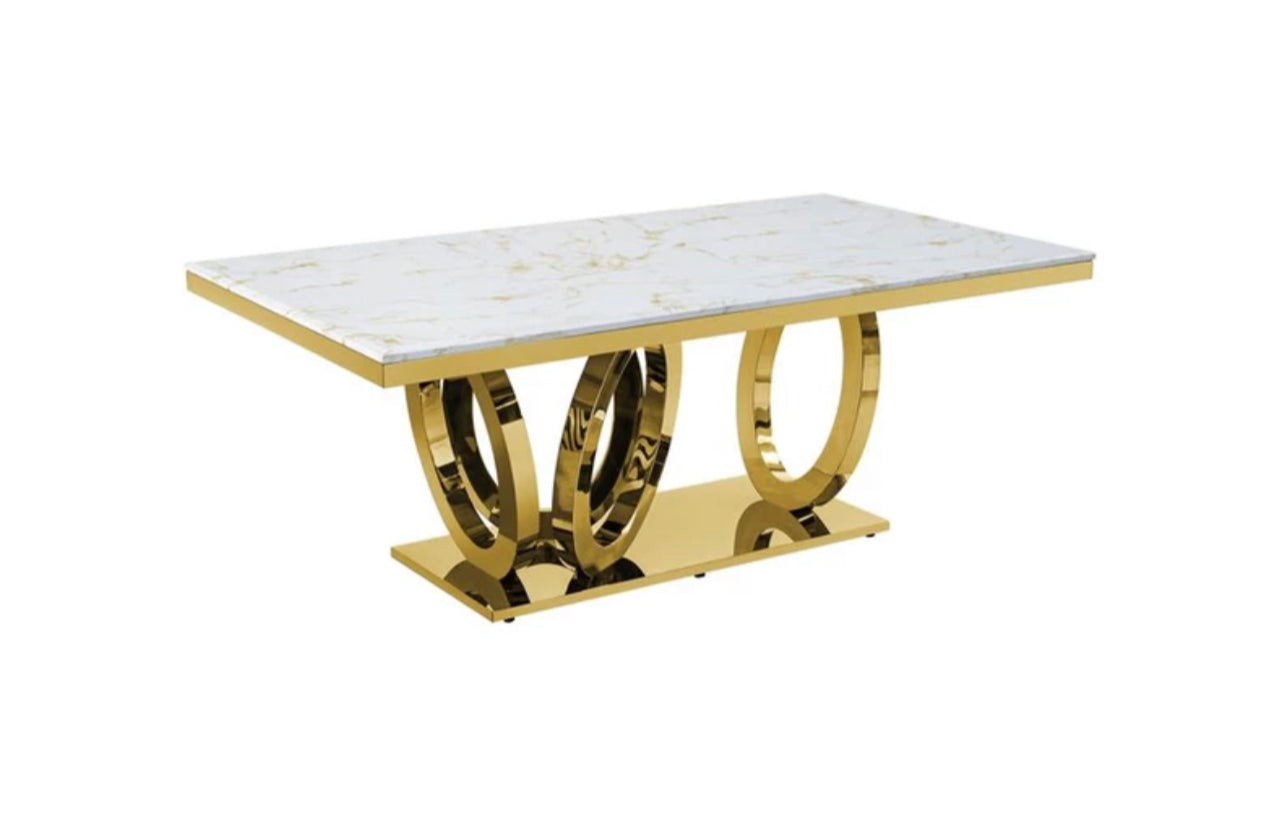 Venus Golden Marble Dining Table — CLEGLAM