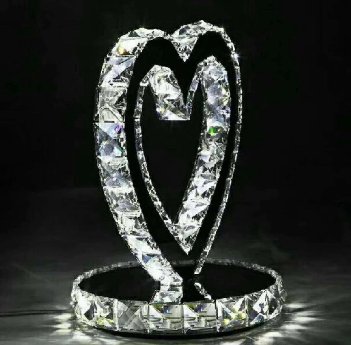 Crystal Heart LED Lamp — CLEGLAM